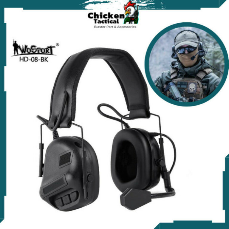 Tai nghe chiến thuật HD-8BK loại headset tactical - Chicken Tactical